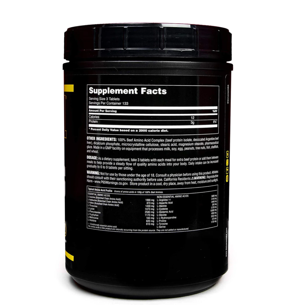 UNIVERSAL NUTRITION 100% BEEF AMINOS 400 TABLETS – Whey Protein ...
