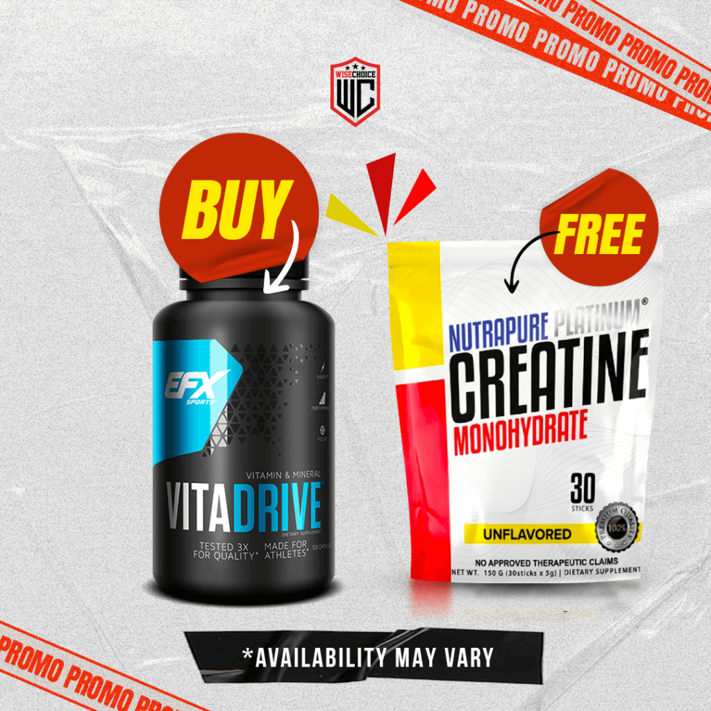 EFX SPORTS VITADRIVE MULTIVITAMIN 120 CAPSULES ( FREE CREATINE STICK ...