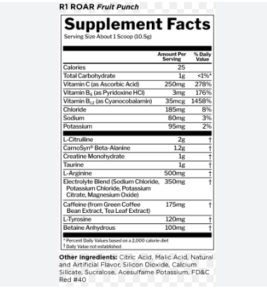 RULE 1 ROAR PRE-WORKOUT 30 SERVINGS – Whey Protein Supplements, & Gym ...