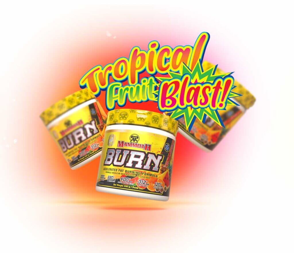 MAMMOTH BURN 60 SERVINGS TROPICAL FRUIT BLAST FLAVOR – Whey Protein ...