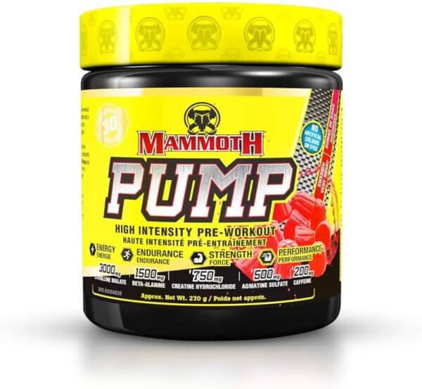 MAMMOTH PUMP PRE-WORKOUT 30 SERVINGS – Whey Protein Supplements, & Gym ...