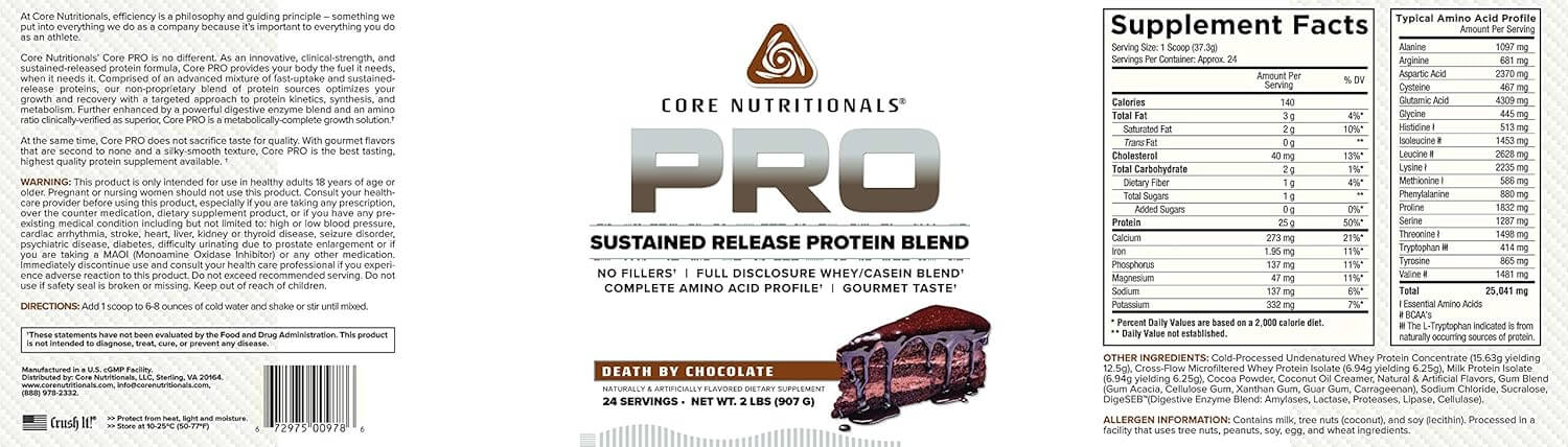 CORE NUTRITIONALS PRO 2 LBS – Whey Protein Supplements, & Gym Equipments