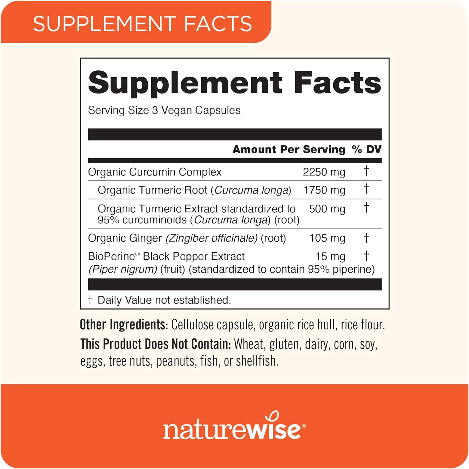 Naturewise Turmeric Curcumin 90 Capsules – Whey Protein Supplements ...